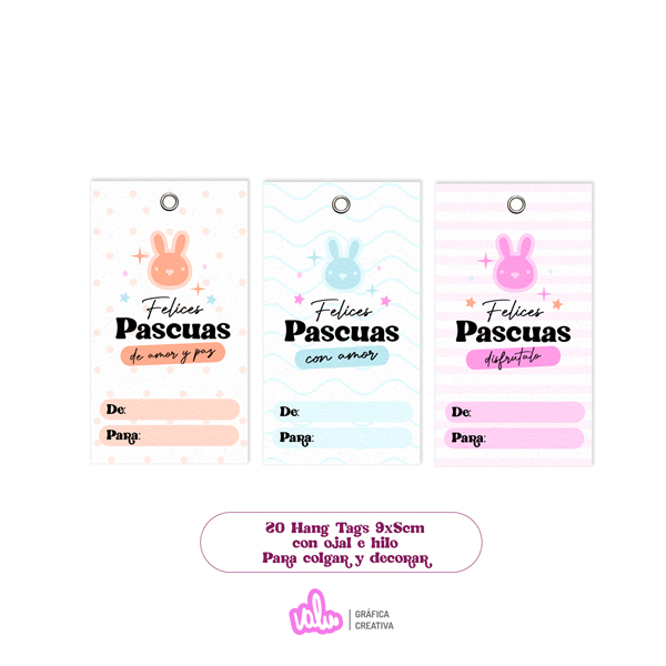 Pascuas 2022 - Pack x20 Hang Tags - VALU® Gráfica Creativa