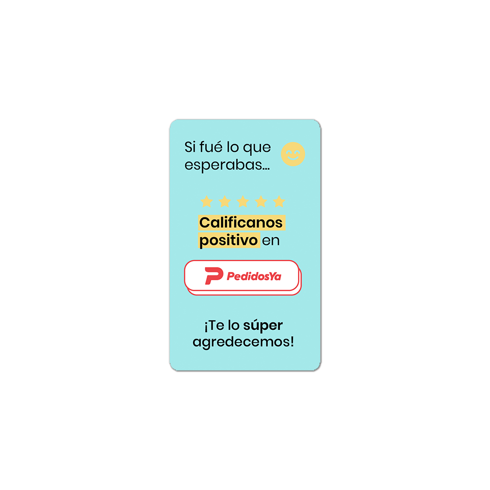 Stickers para Pedidos Ya x48 - VALU® Gráfica Creativa