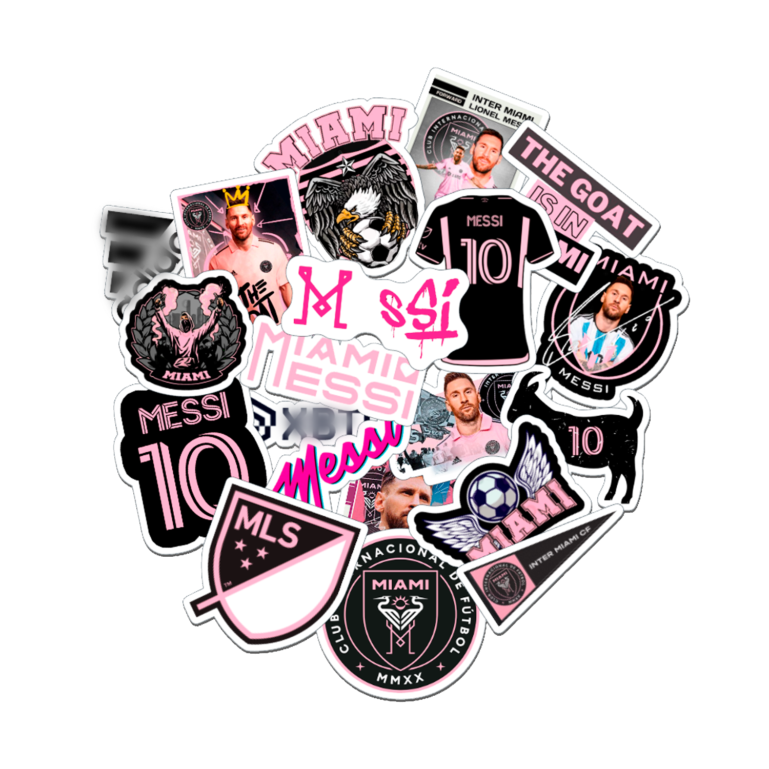 Stickers Inter Miami x20 - VALU® Gráfica Creativa